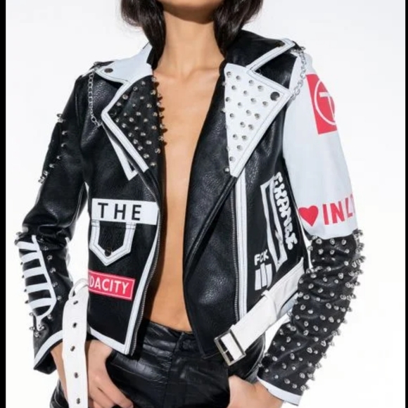 azalea wang | Jackets & Coats | Azalea Wang Run Me My Money Moto Jacket Sz2x Nwot | Poshmark